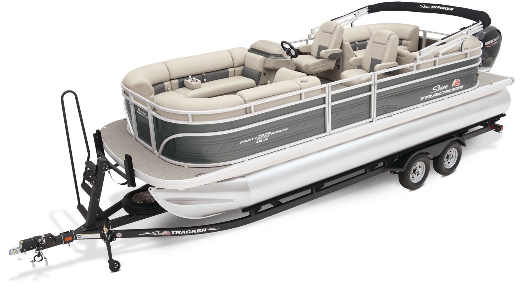 2025 SUN TRACKER PARTY BARGE 22 DLX w/ 90 ELPT FourStroke Command ...